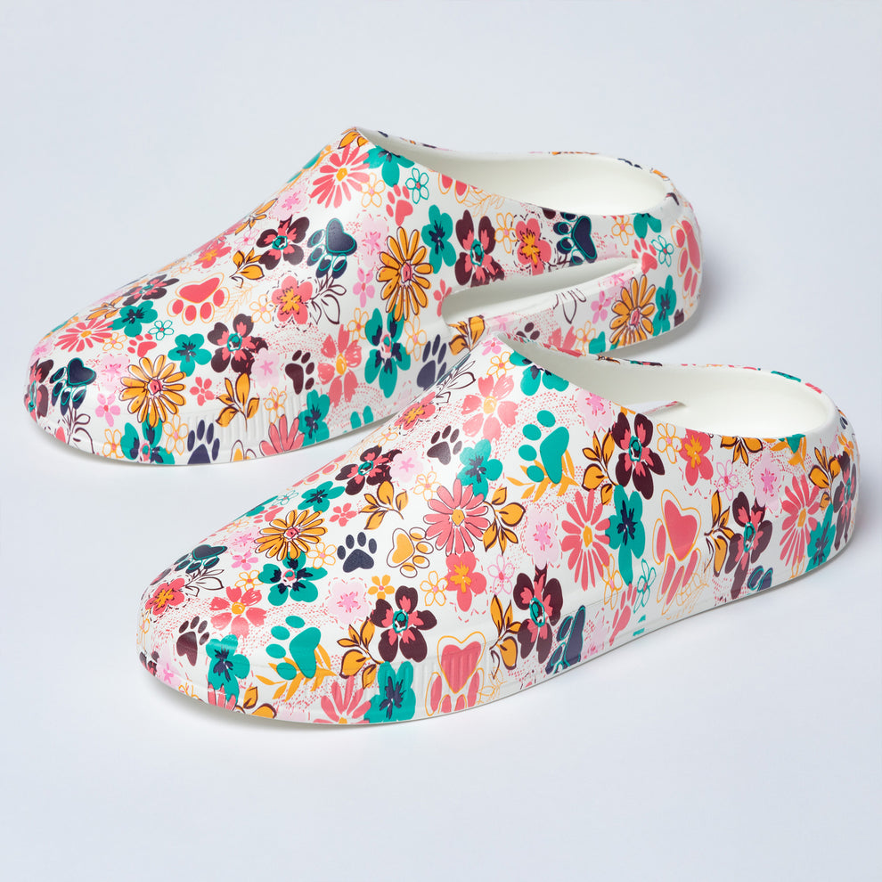 Paw Print Vented Lightweight Slip-On Clogs | GreaterGood