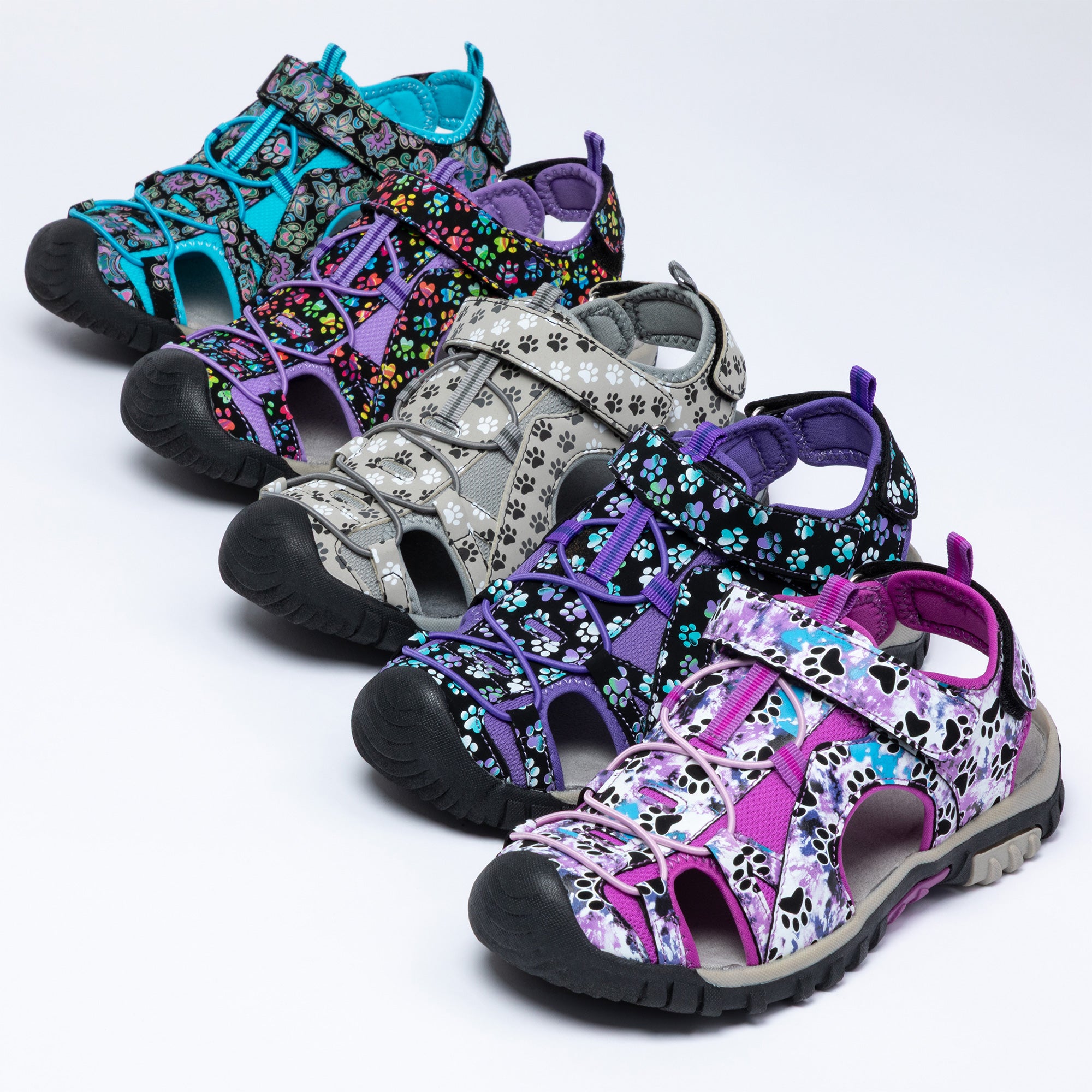Womens Paw Print Sport Sandals | Walking Paws Trail Sandals | GreaterGood