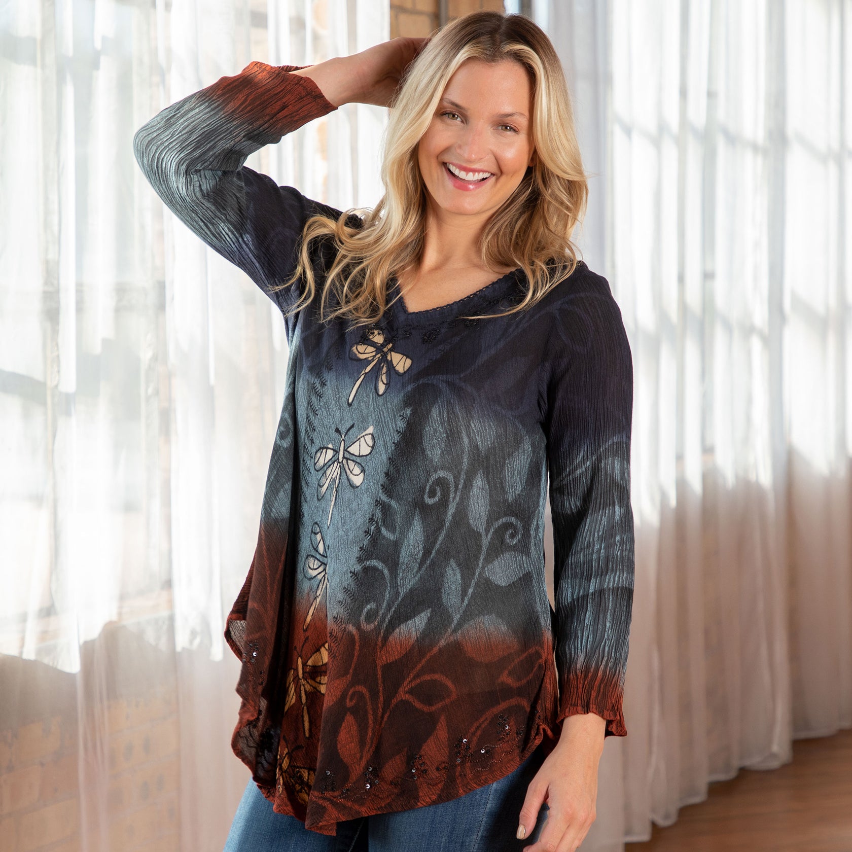 Light Up the Sky Long Sleeve Tunic | Fair Trade | GreaterGood