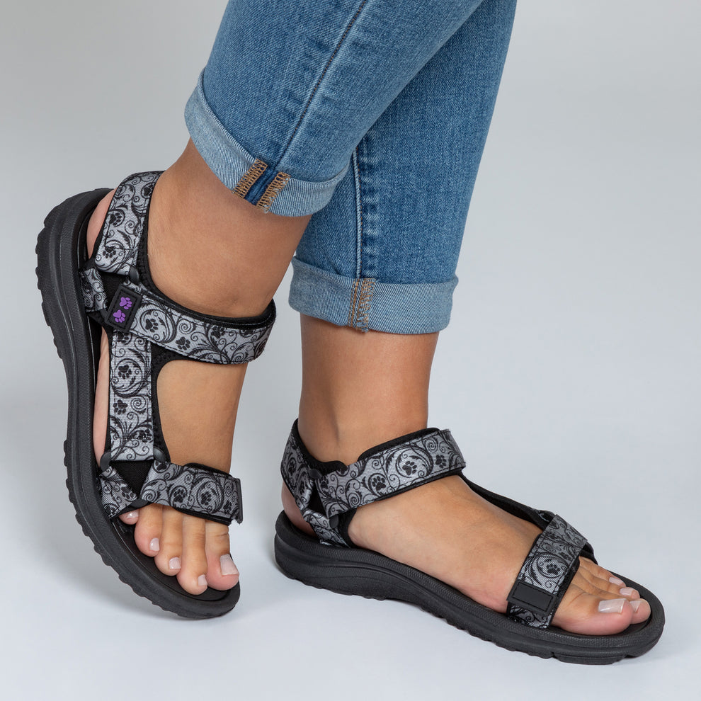 Women's Paw Print Walking Sandals | River Sandals | GreaterGood