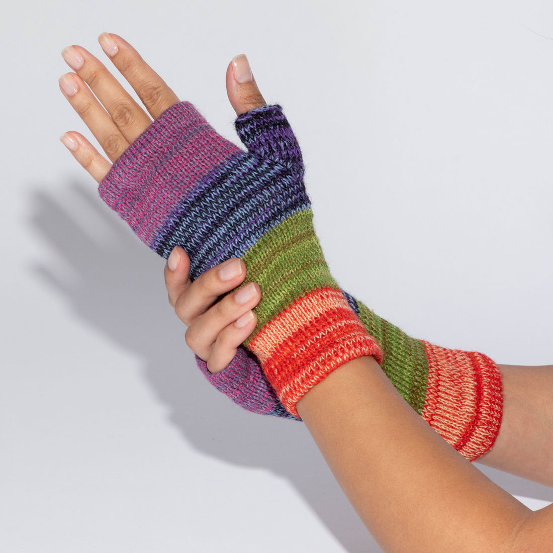 Handmade 100% Alpaca Fingerless Mittens - Fair Trade From Bolivia ...