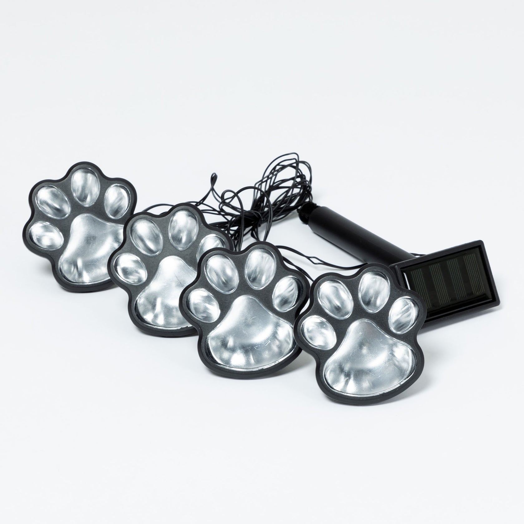 Paw Print Solar Ground Lights - Set of 4 | GreaterGood