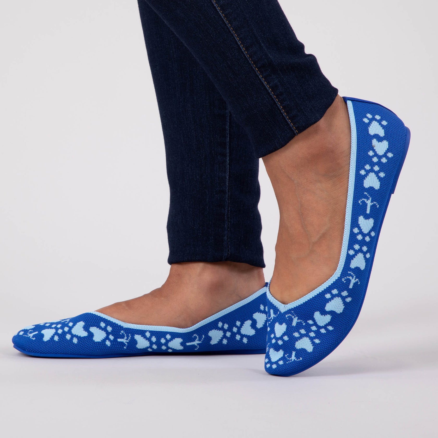 Women's Knit Paw Print Ballet Flats | GreaterGood