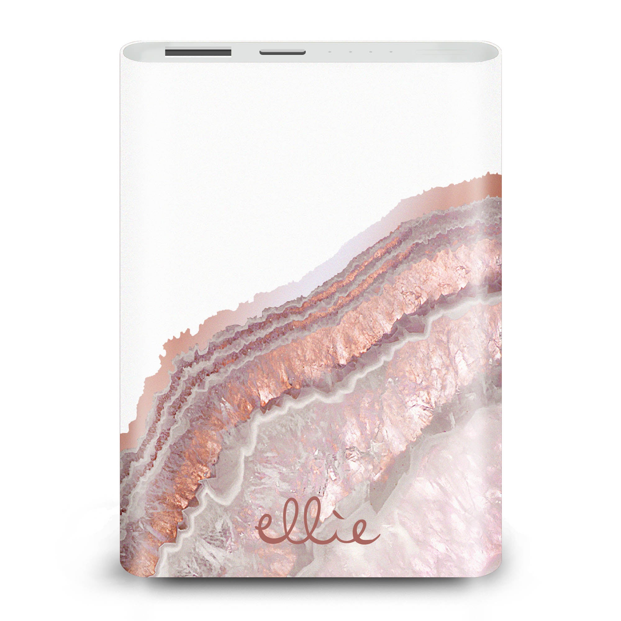 Ellielosangeles Rose Gold Agate Power Bank | GreaterGood