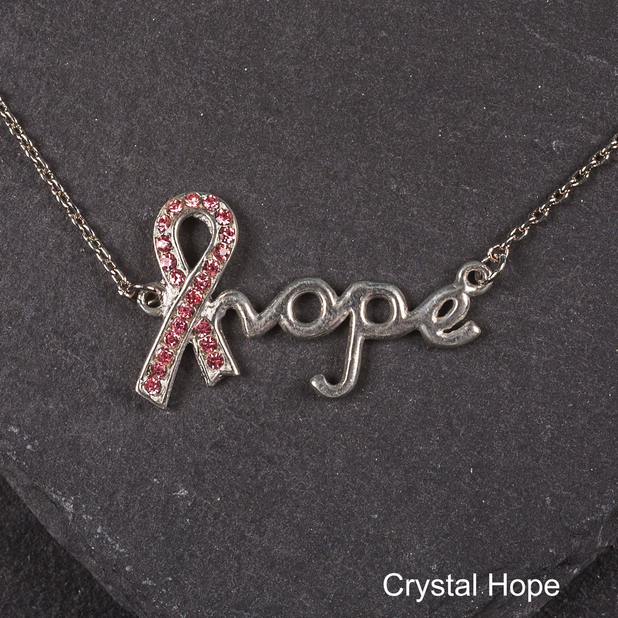 Crystal Hope Pewter Necklace! | GreaterGood