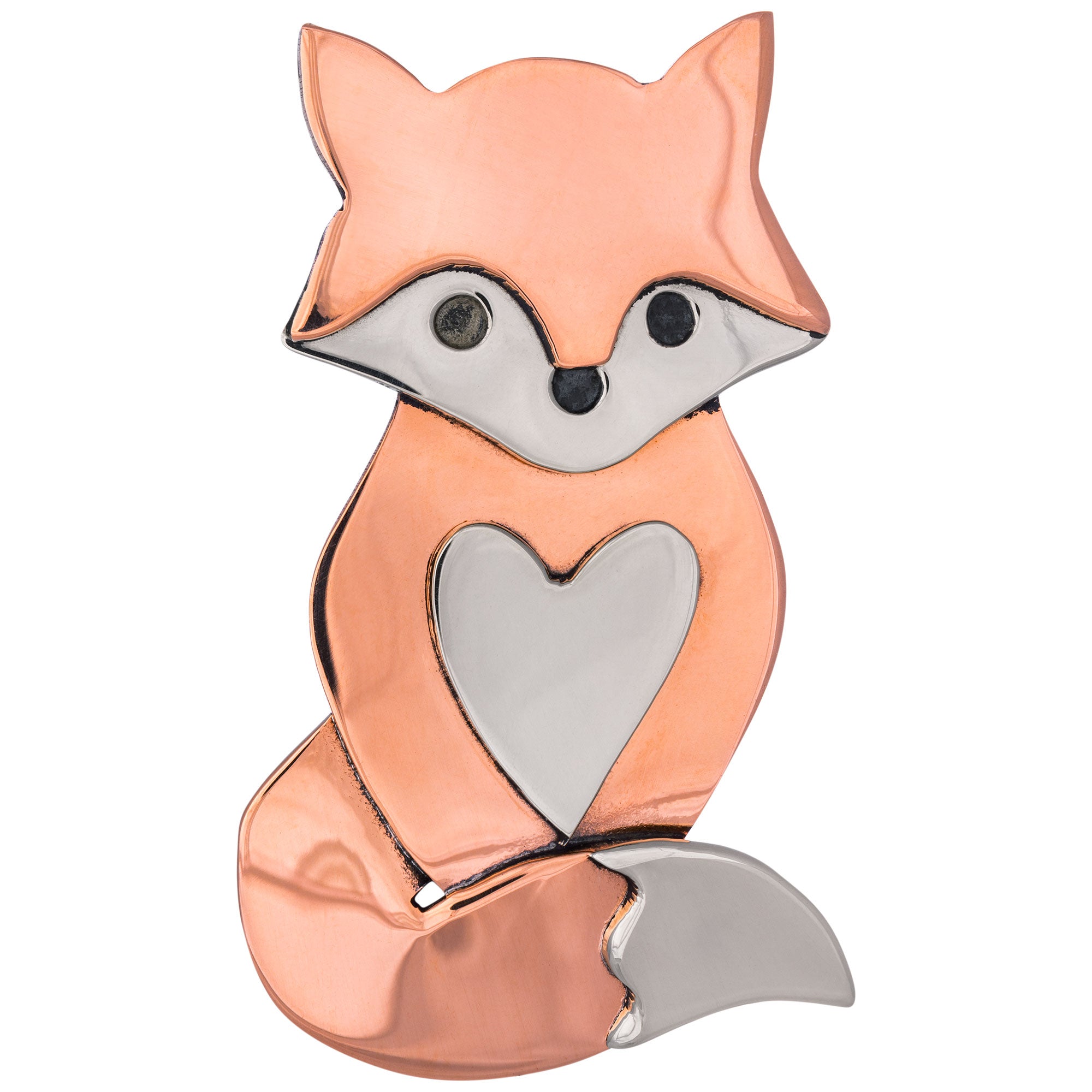 Cute Fox Mixed Metal Pin | GreaterGood
