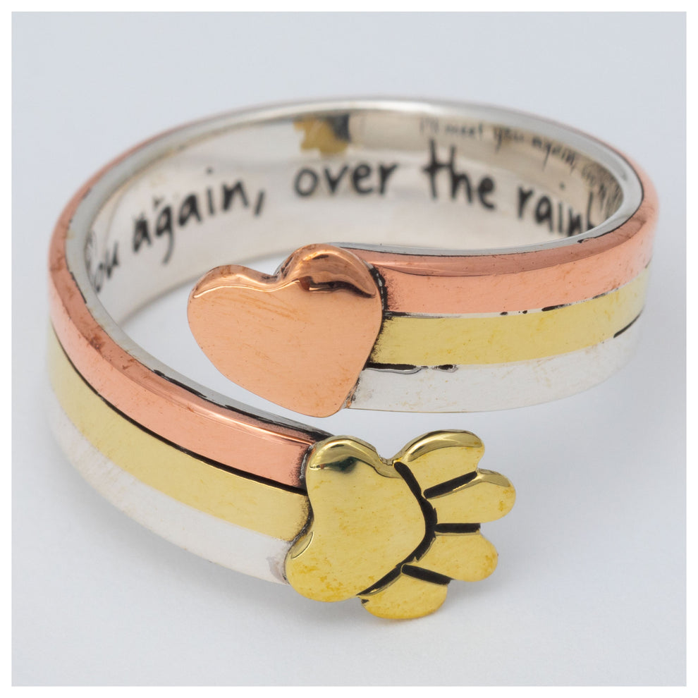 Rainbow Bridge Sterling Adjustable Ring | GreaterGood