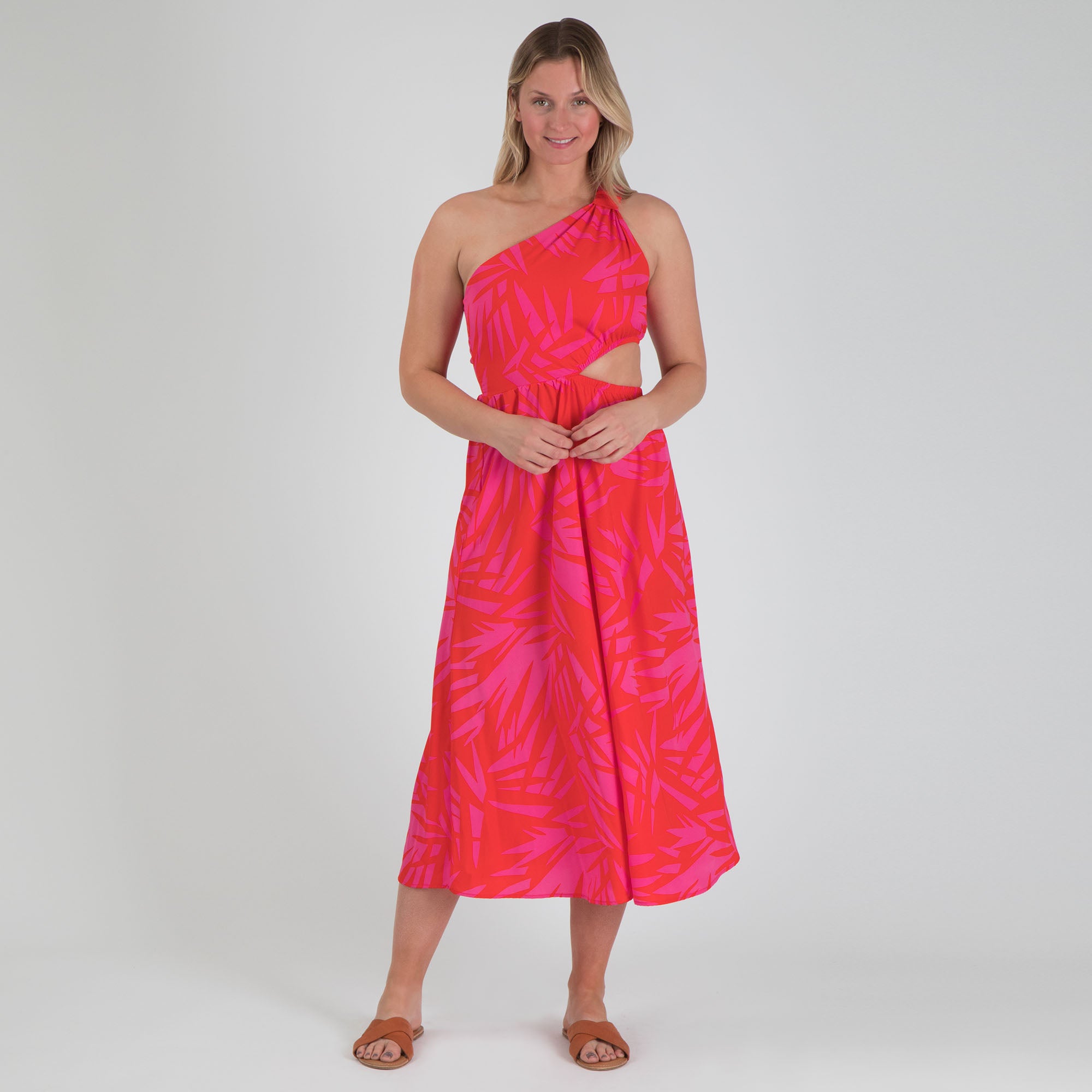 One Shoulder Cut Out Midi Dress | GreaterGood