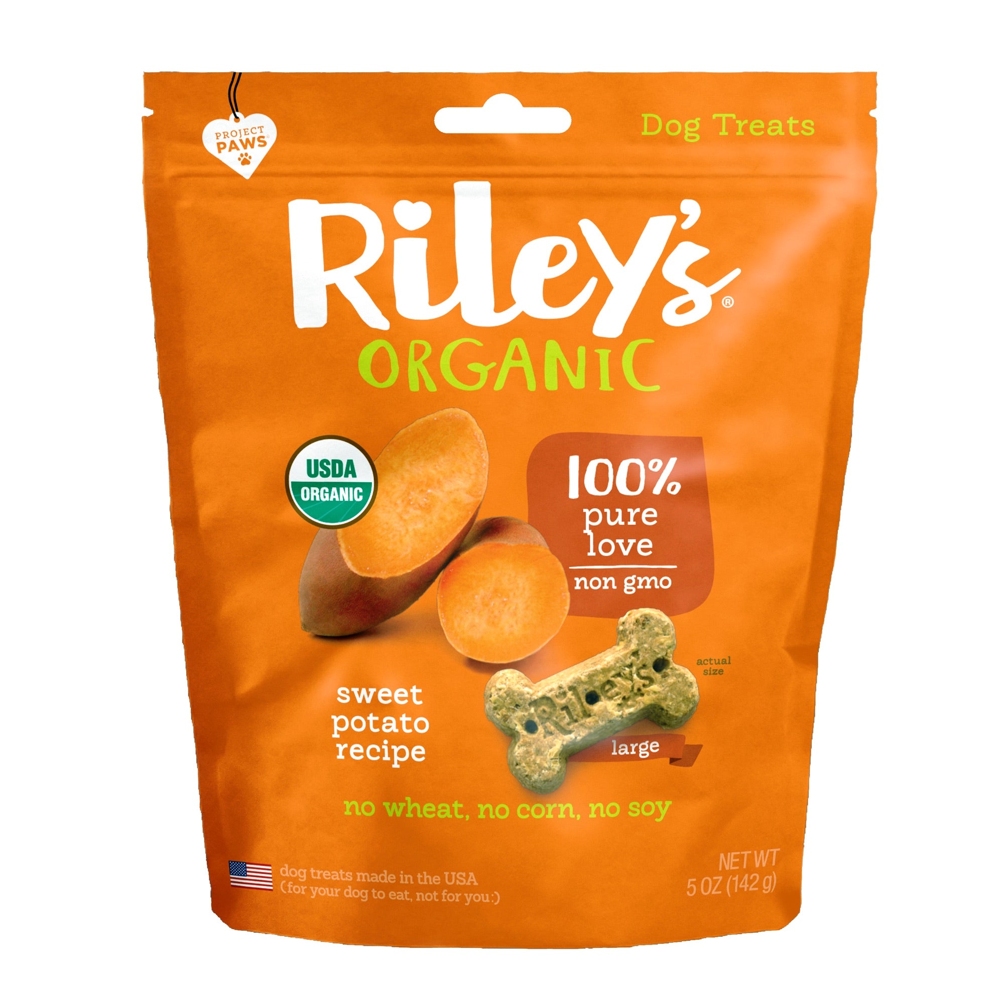 Riley's Organic Sweet Potato Baked Biscuits - Large Bone | GreaterGood