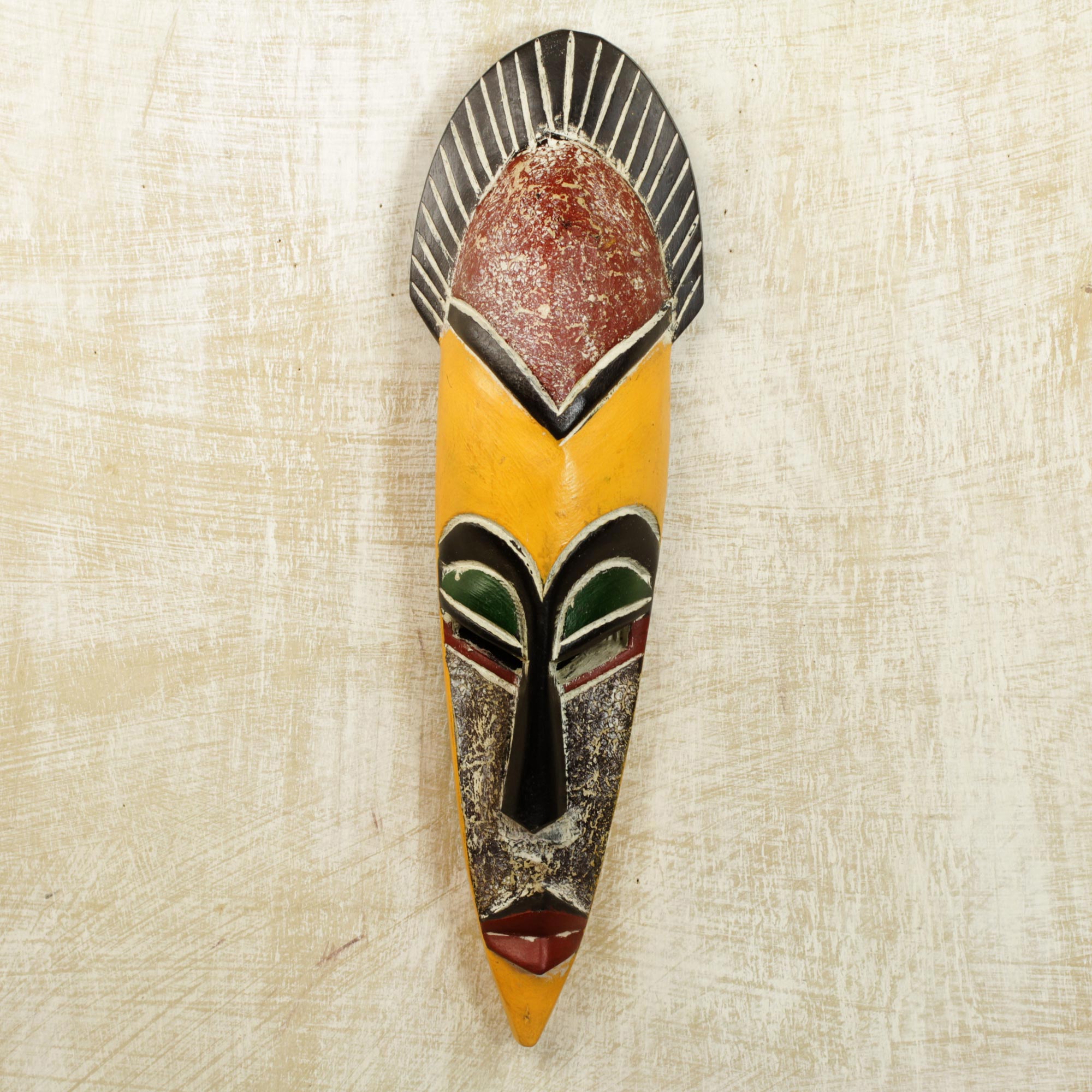 NOVICA Protect the Jungle African Wood Wall Mask | GreaterGood