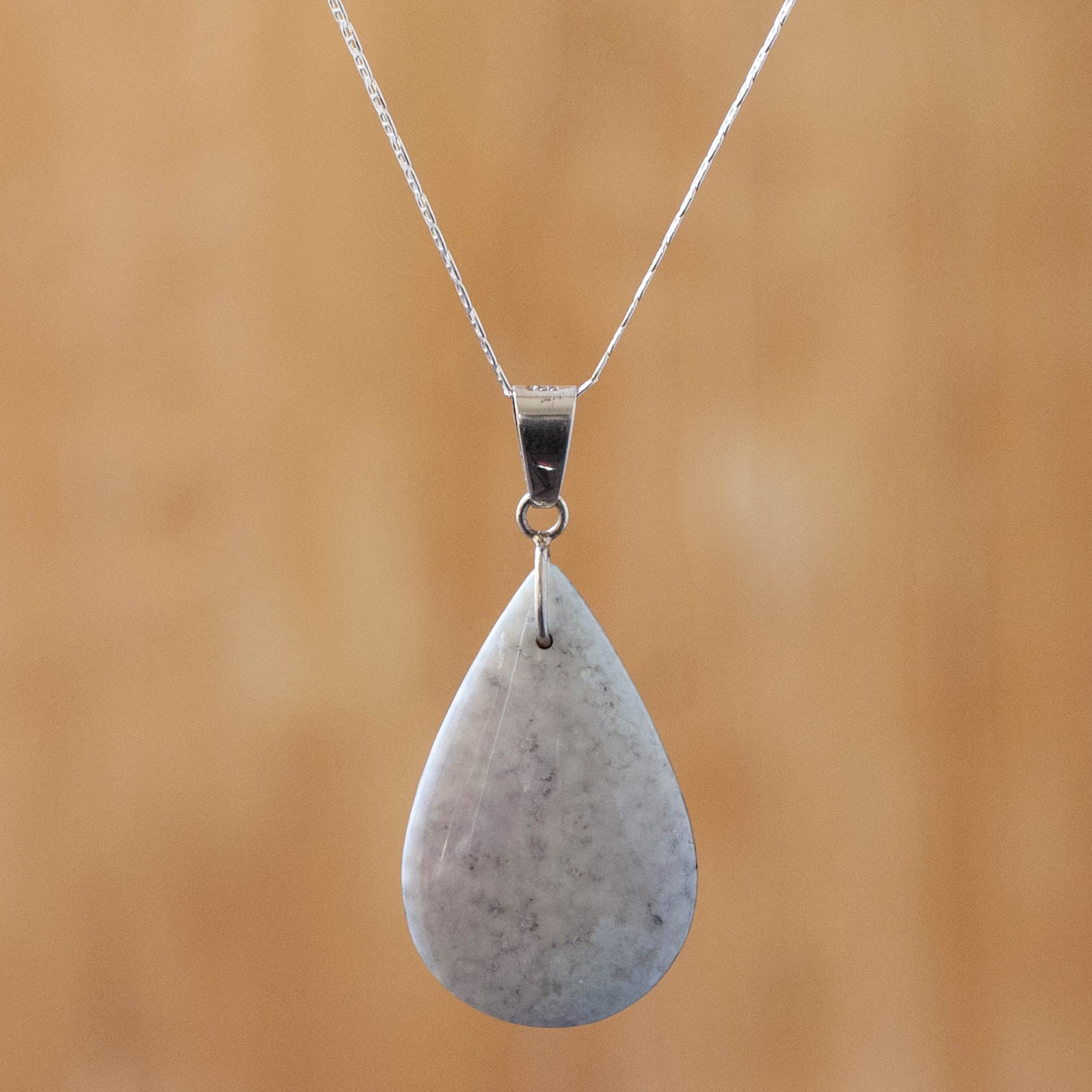 NOVICA Forest Iris Jade pendant necklace | GreaterGood