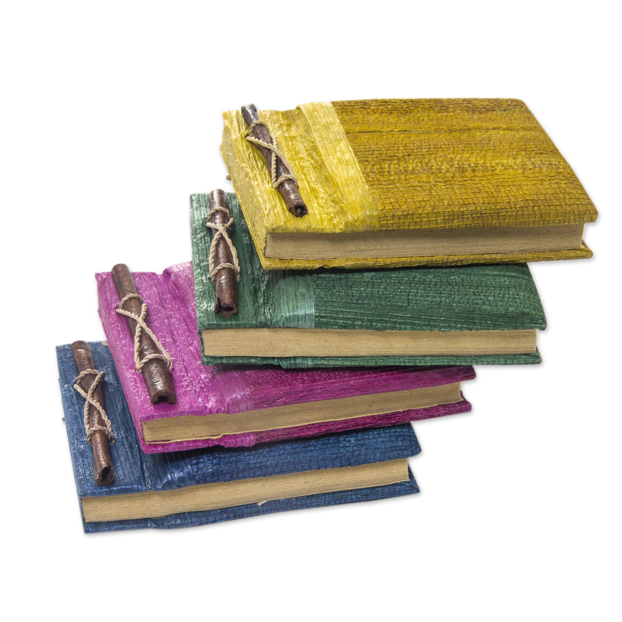 NOVICA Ubud Memoirs Natural Fiber Journals | GreaterGood