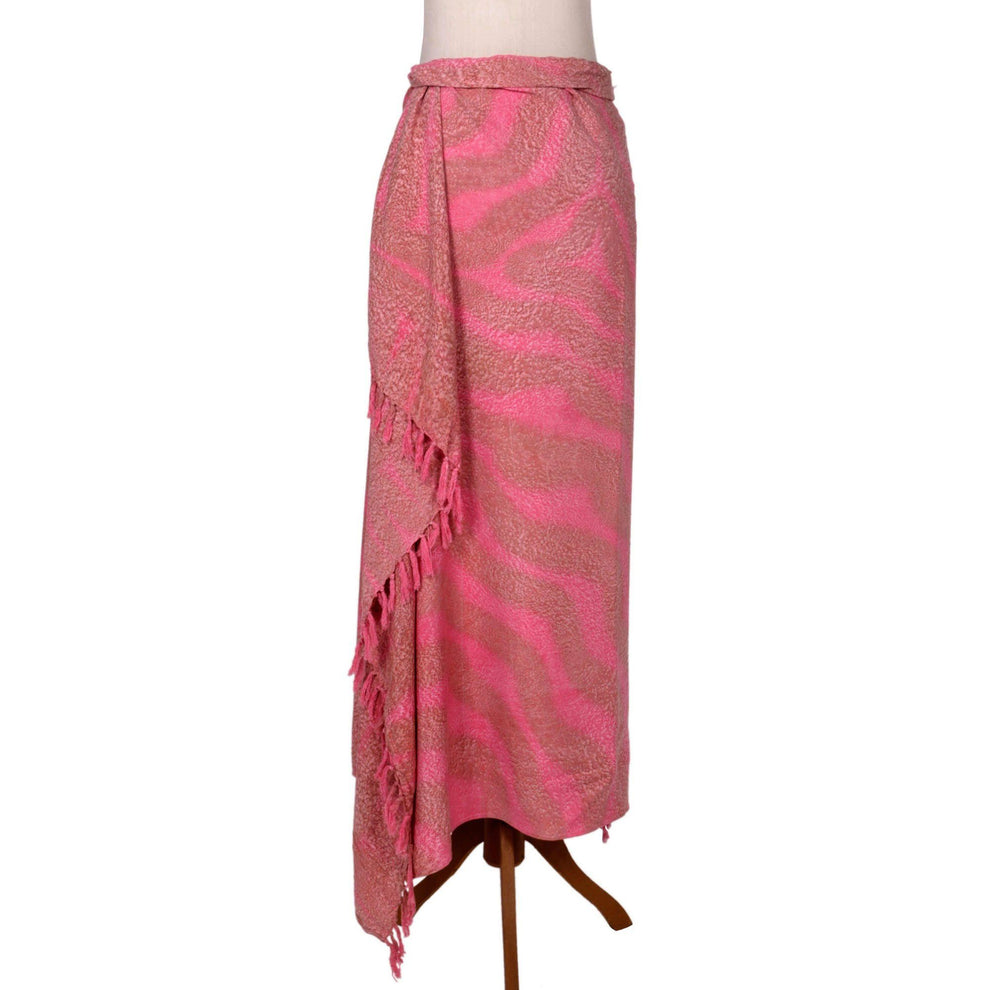 NOVICA Pink Batik Swimsuit Cover Up | GreaterGood