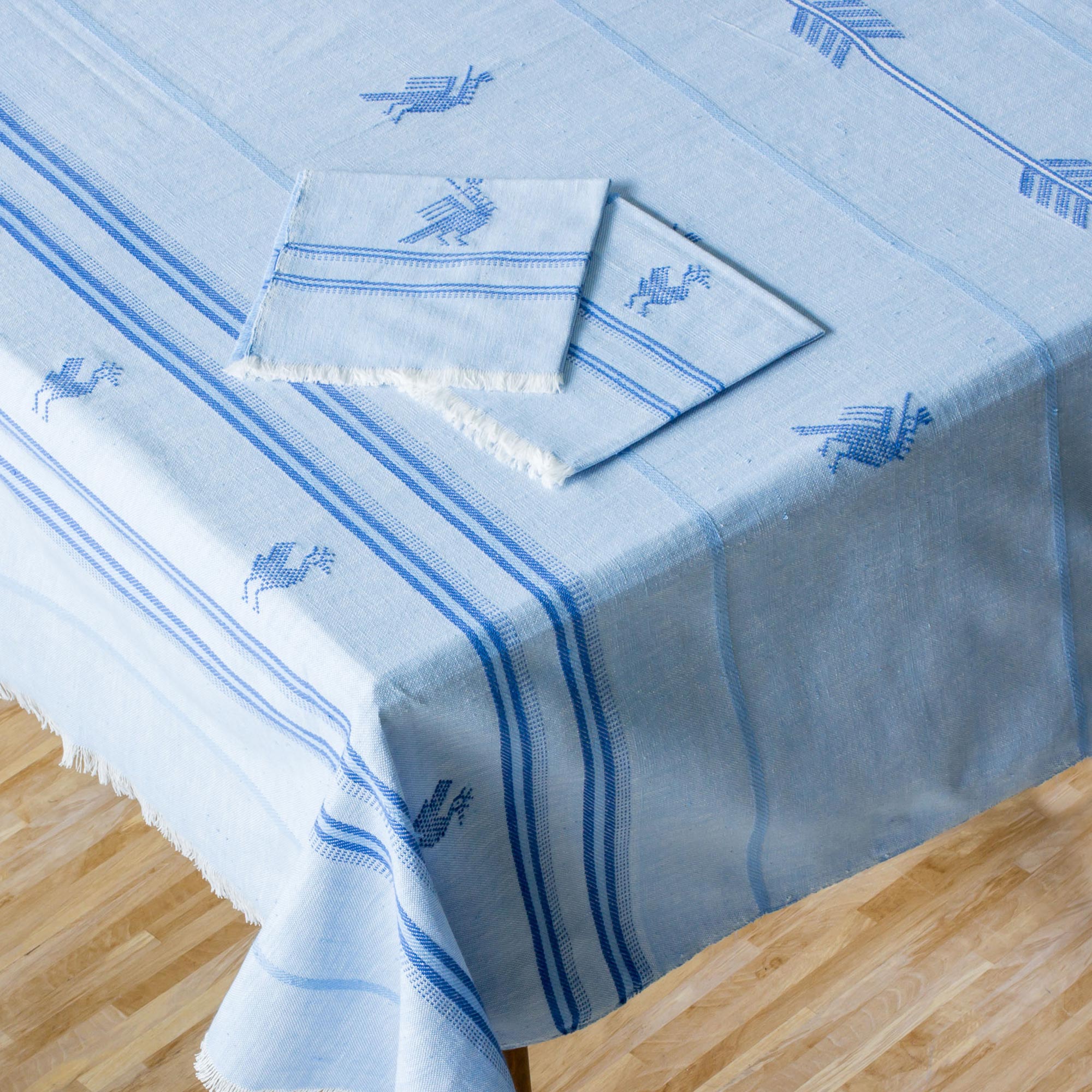 NOVICA Birds of the Garden Guatemalan Handmade Tablecloth and Napkins ...