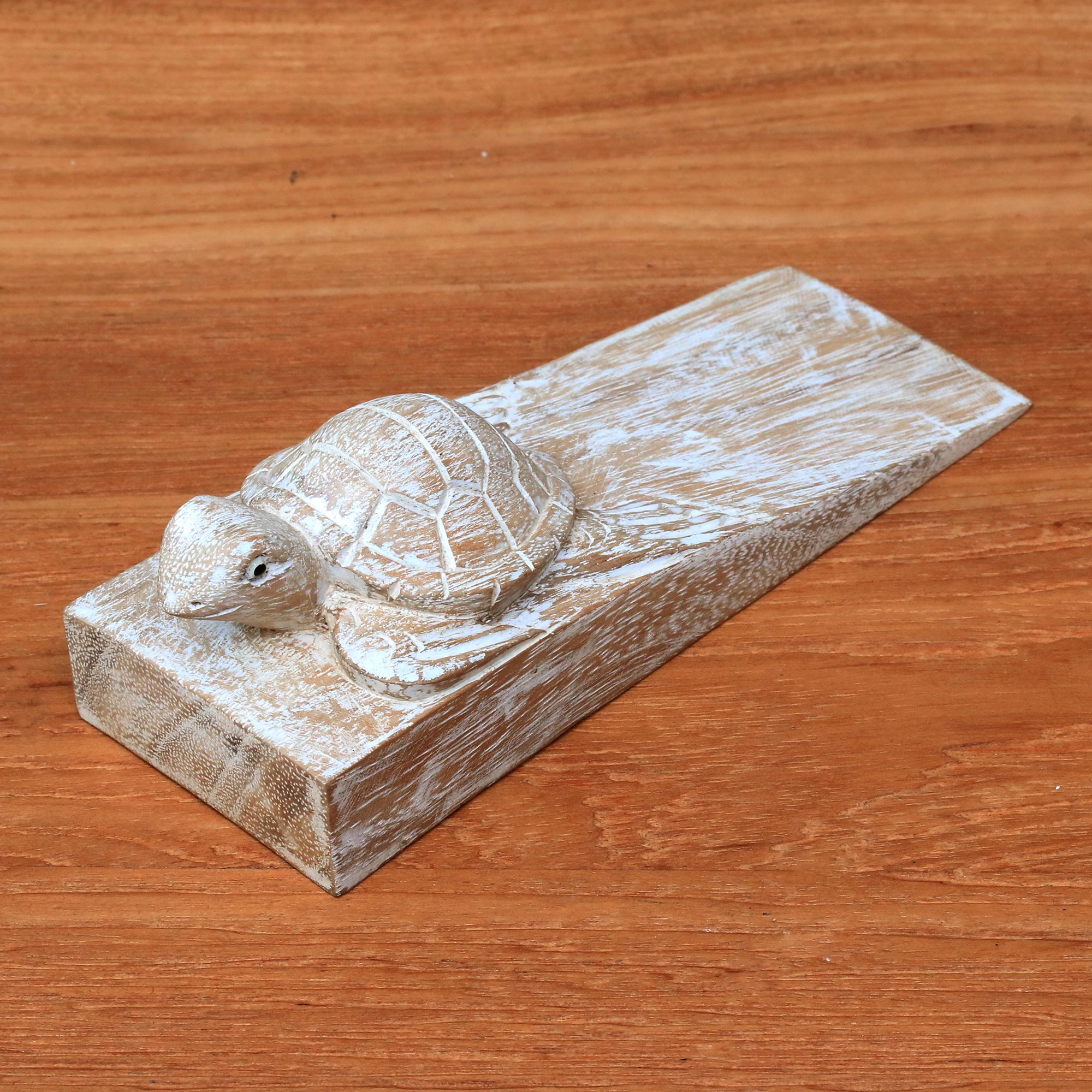 NOVICA Distressed Baby Turtle Distressed Baby Turtle Suar Wood Door ...