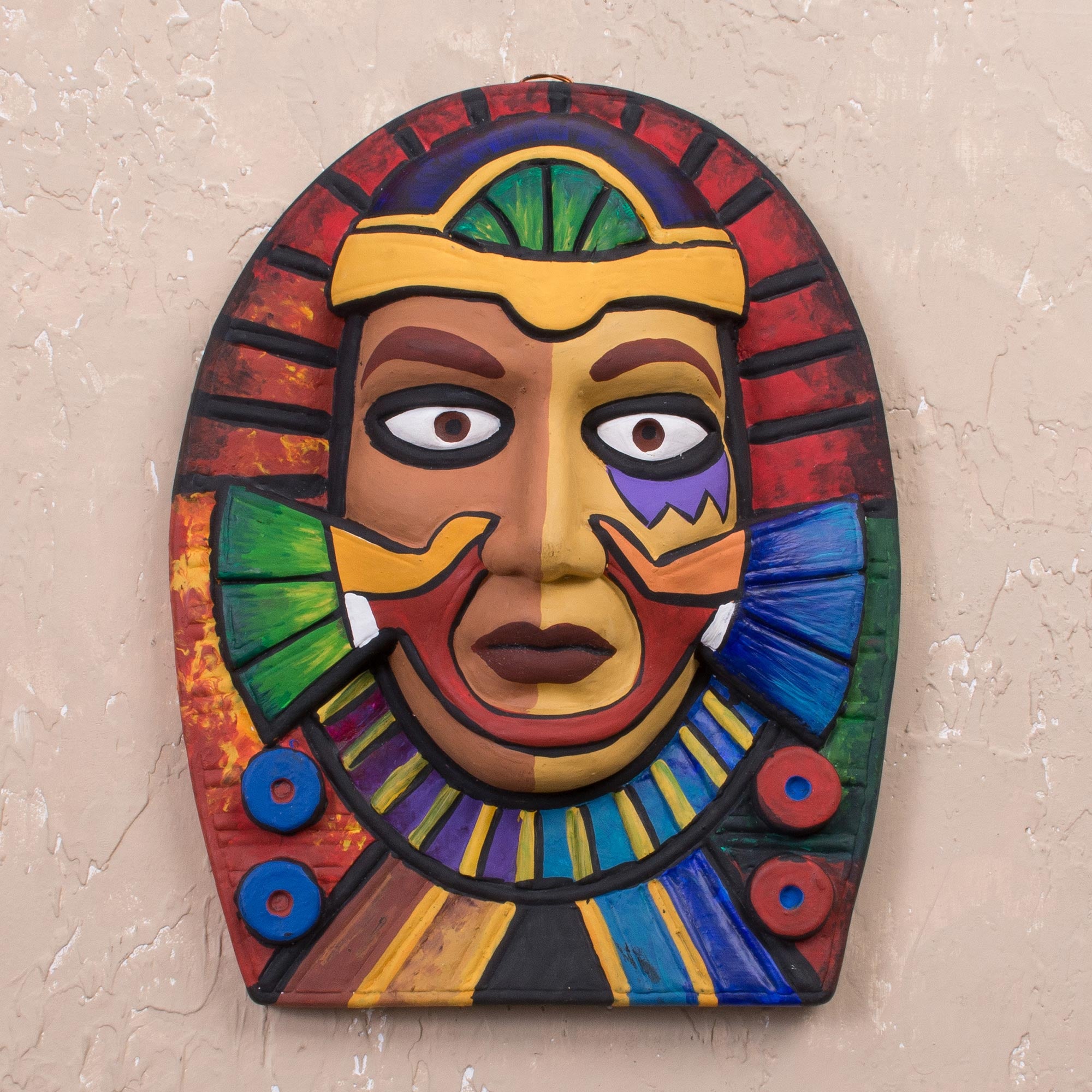 NOVICA Noble Wari Handcrafted Ceramic Wari Culture Mask from Peru ...