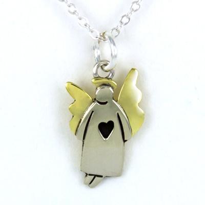 Patience Angel Mixed Metals Necklace | GreaterGood