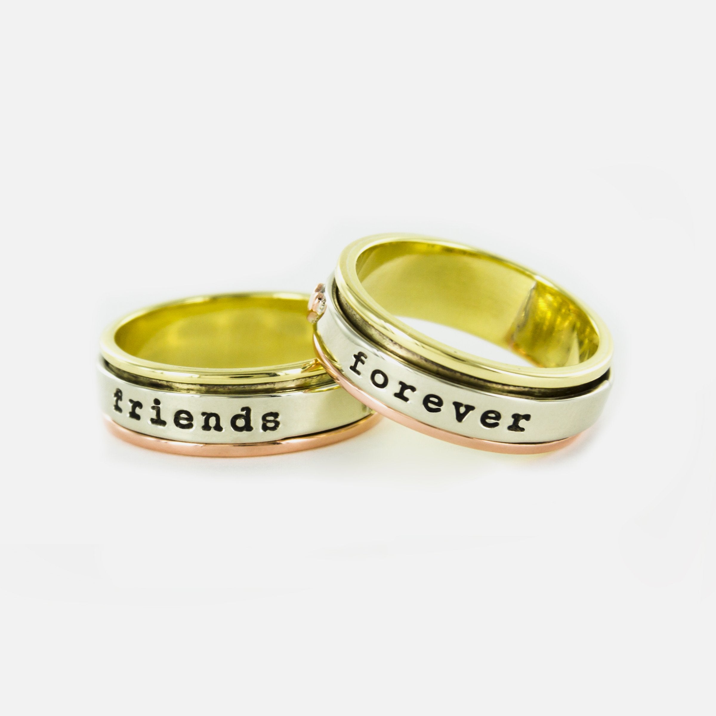 Friends Forever Mixed Metals Spinning Ring | GreaterGood