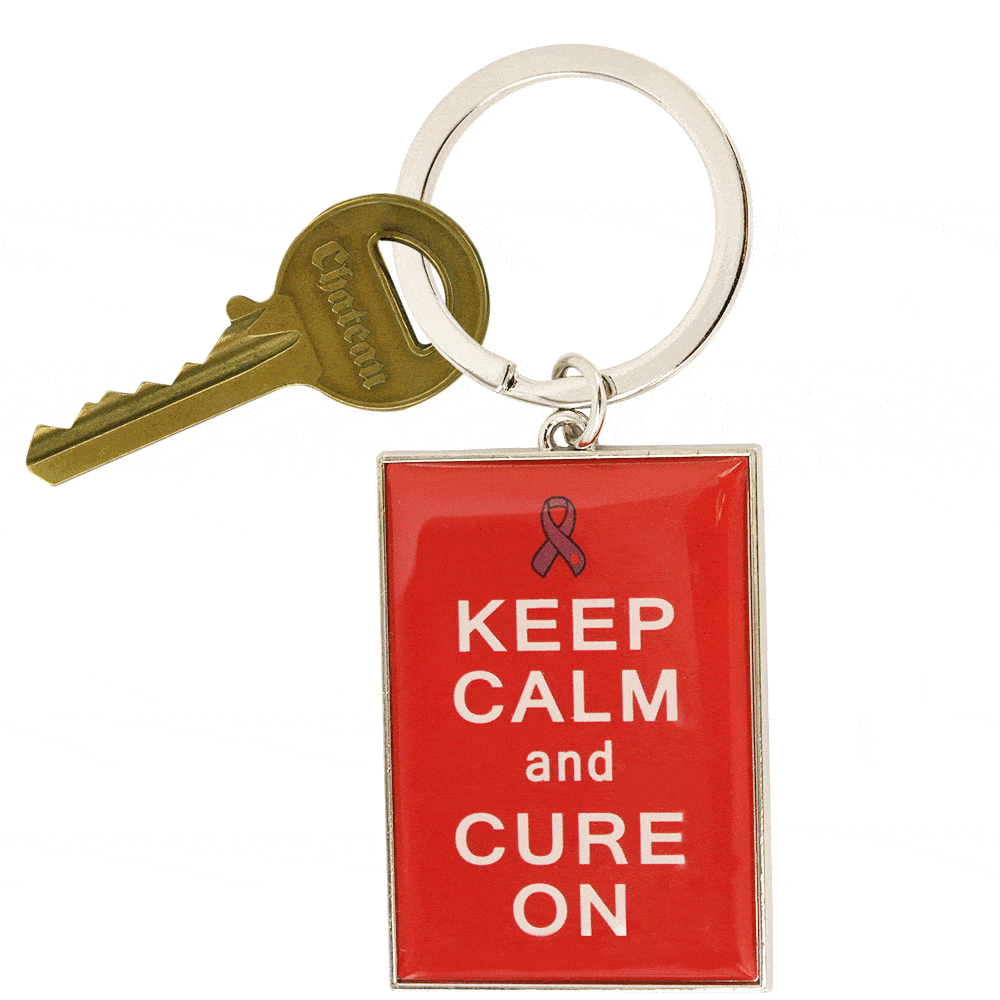 Keep Calm & Cure On Diabetes Awareness Keychain | GreaterGood