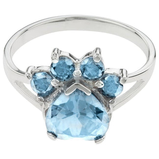 Paw Print Birthstone Sterling Ring | Fair Trade | GreaterGood