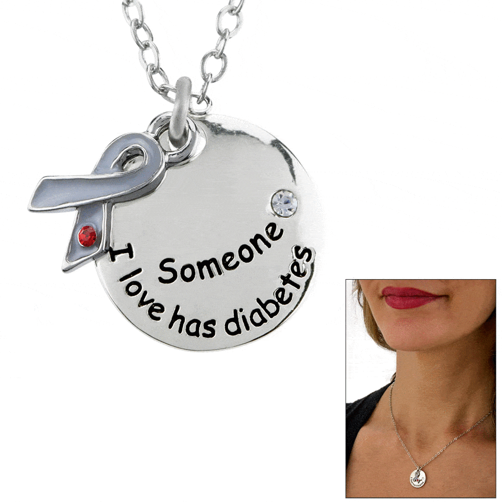 Someone I Love Has Diabetes Ribbon Necklace! | GreaterGood