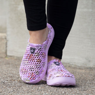 Women's Rainbow Paw Print Slip On Clogs | GreaterGood